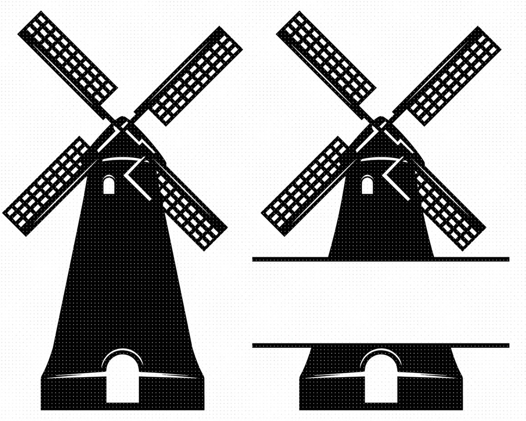 Windmill Split Frame SVG, Mailbox Decal, Family Name Monogram (digital ...