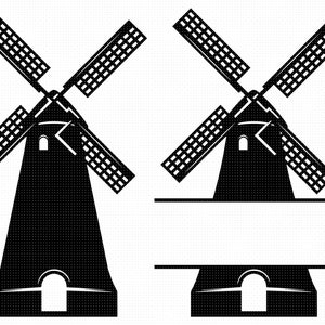 Windmill Split Frame SVG, Mailbox Decal, Family Name Monogram (digital ...