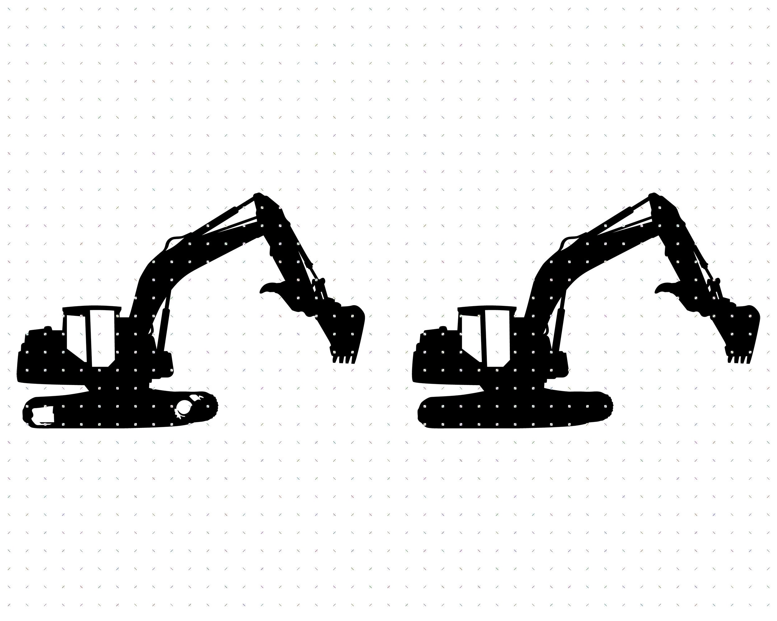 Excavator svg construction clipart excavator png excavator | Etsy
