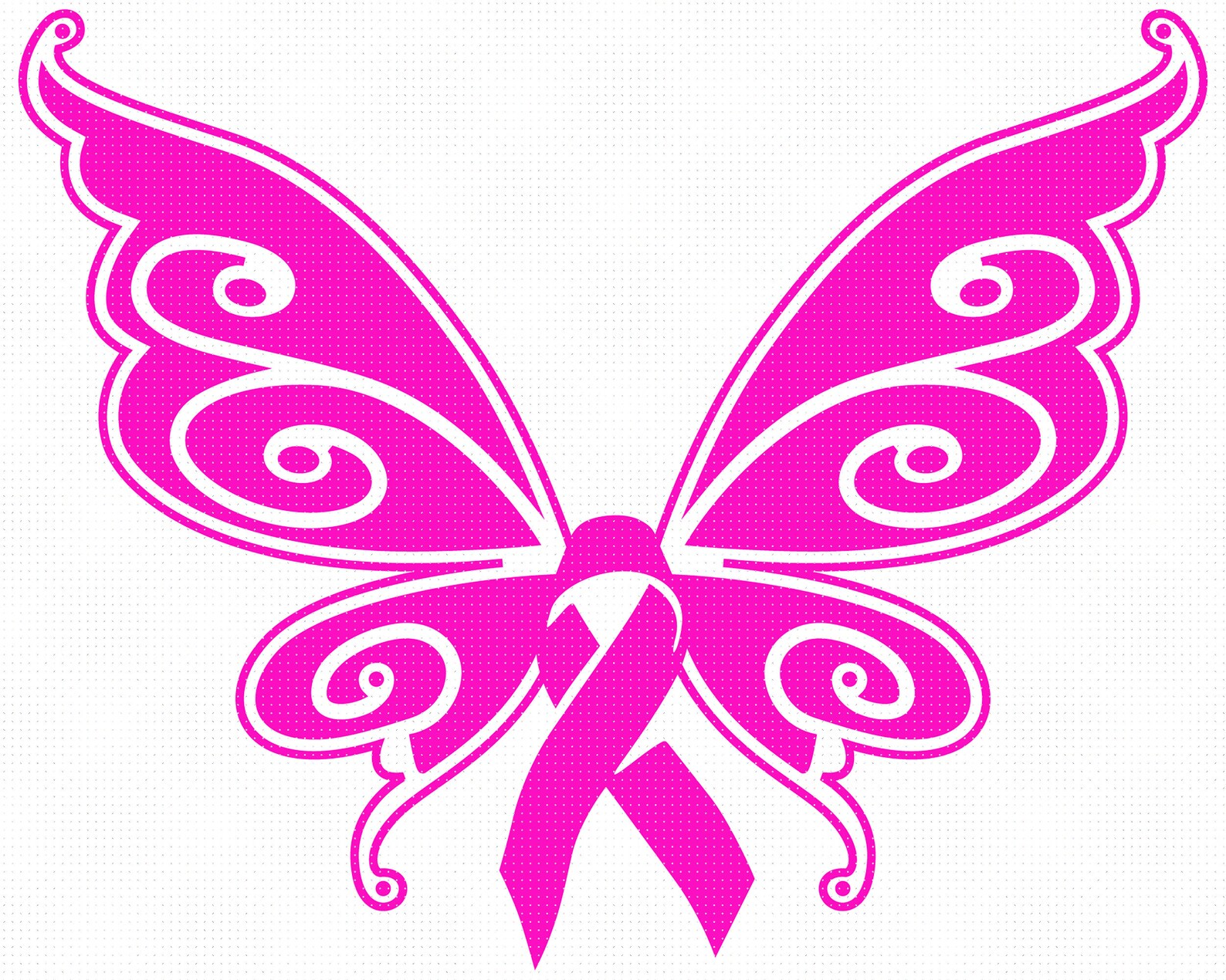 Awareness Ribbons Svg Ribbon With Butterfly Wings Clipart | Etsy