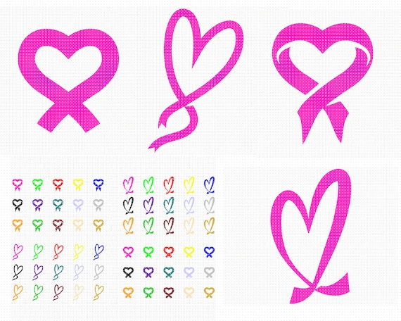 Awareness Ribbon Heart Vector