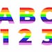 Rainbow Letters Svg, Pride Alphabet Svg, Clipart, Rainbow Svg, Png, Dxf ...