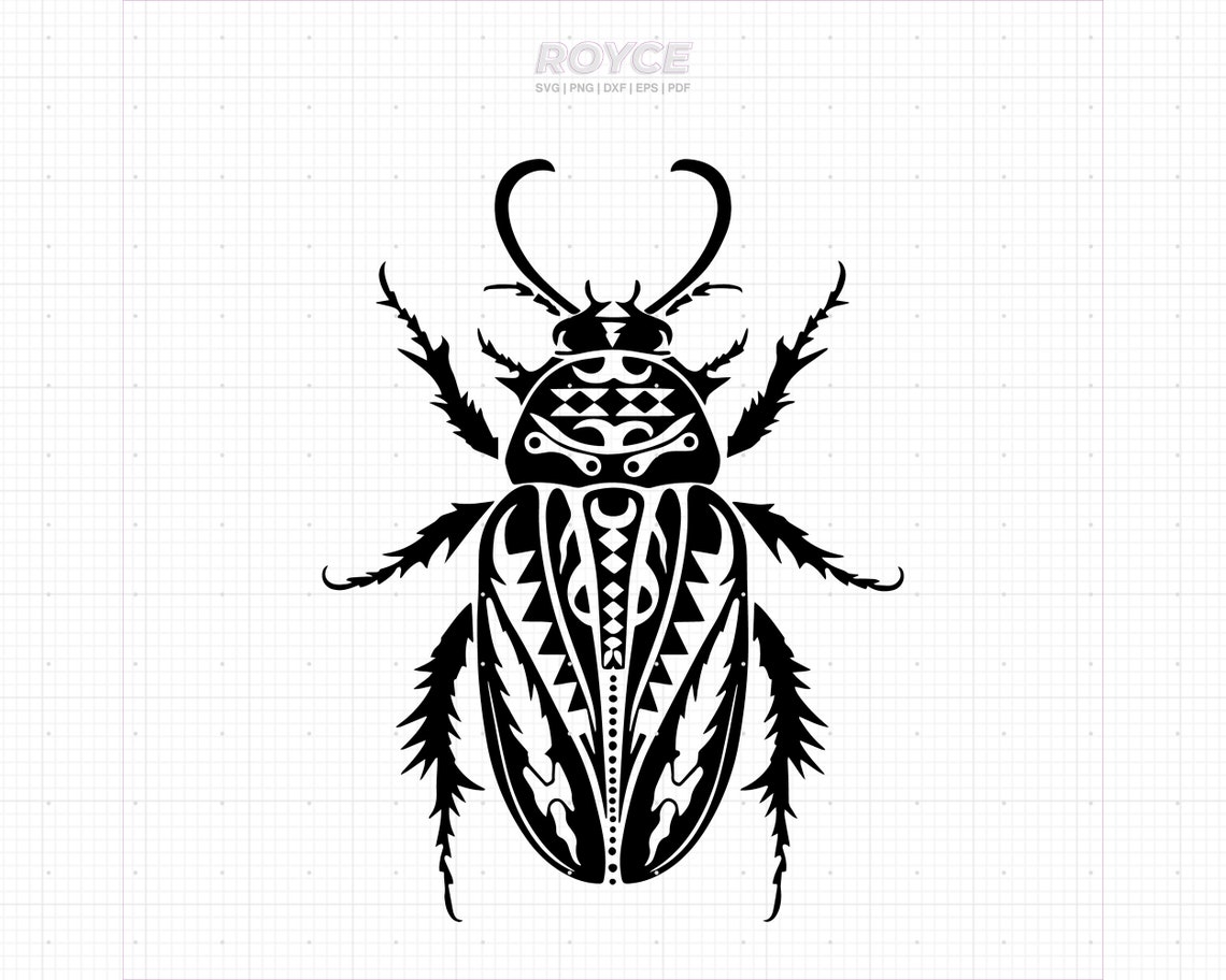 Tribal Beetle Vector (svg, Png, Dxf, Eps, Pdf) Cut Files - Etsy