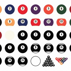 Billiard Balls Svg, Billiard Balls Clipart, Billiard Balls Png ...