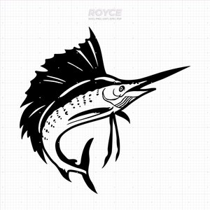 Sailfish Svg, Sail Fish Clipart, Fishing Png, Game Fish Dxf, Sailfish ...