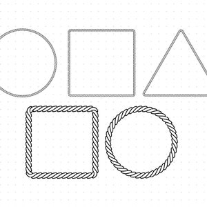 Rope Border Svg, Circle Rope Border Clipart, Square Rope Border Png ...