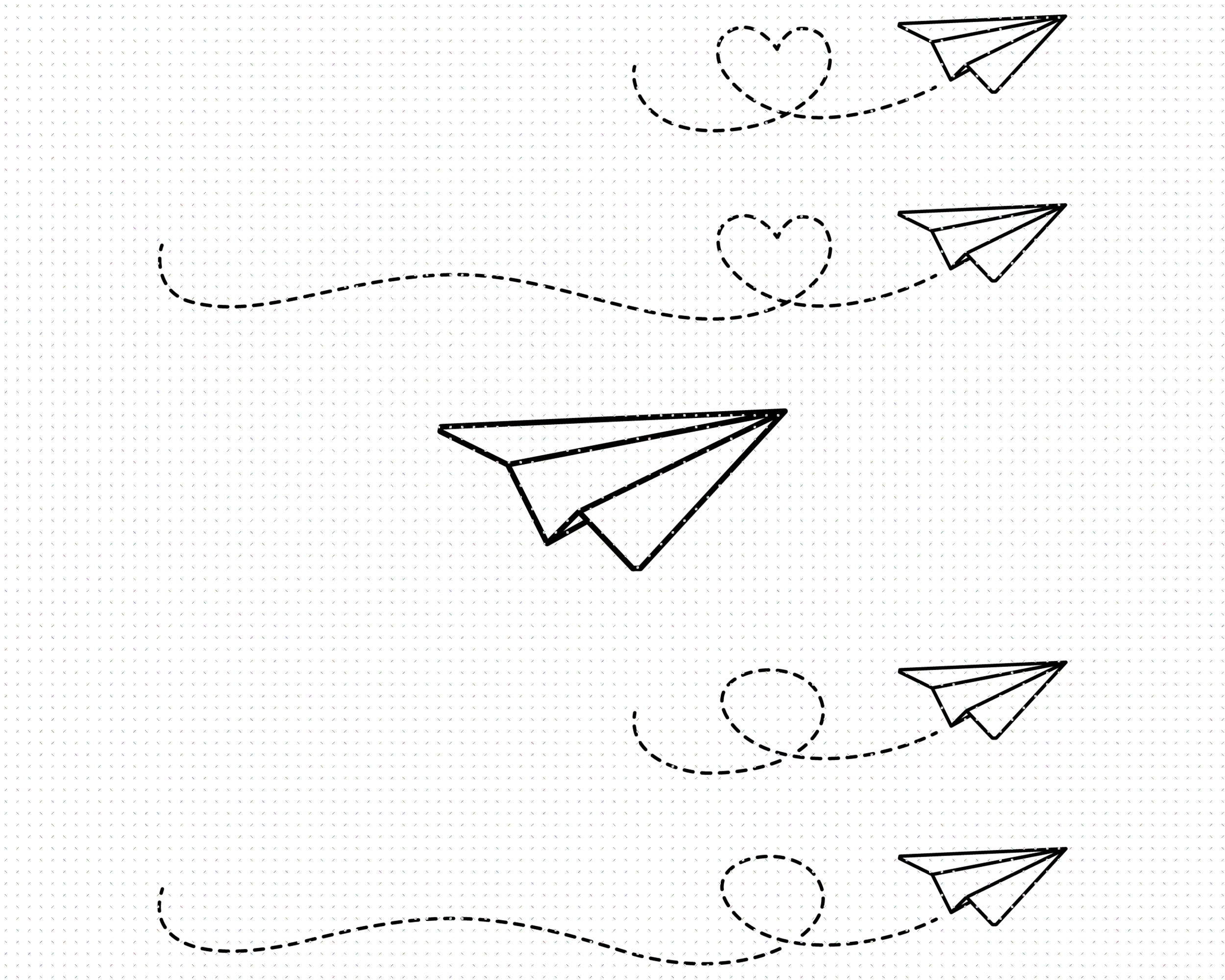 Paper plane trail svg paper airplane border clipart divider - Etsy Polska