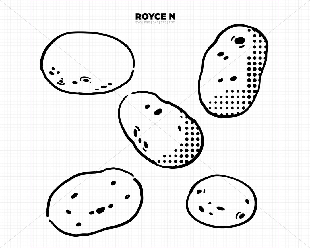 Potato Svg, Potatoes Clipart, Potato Png, Potato Dxf Logo, Vector Eps ...