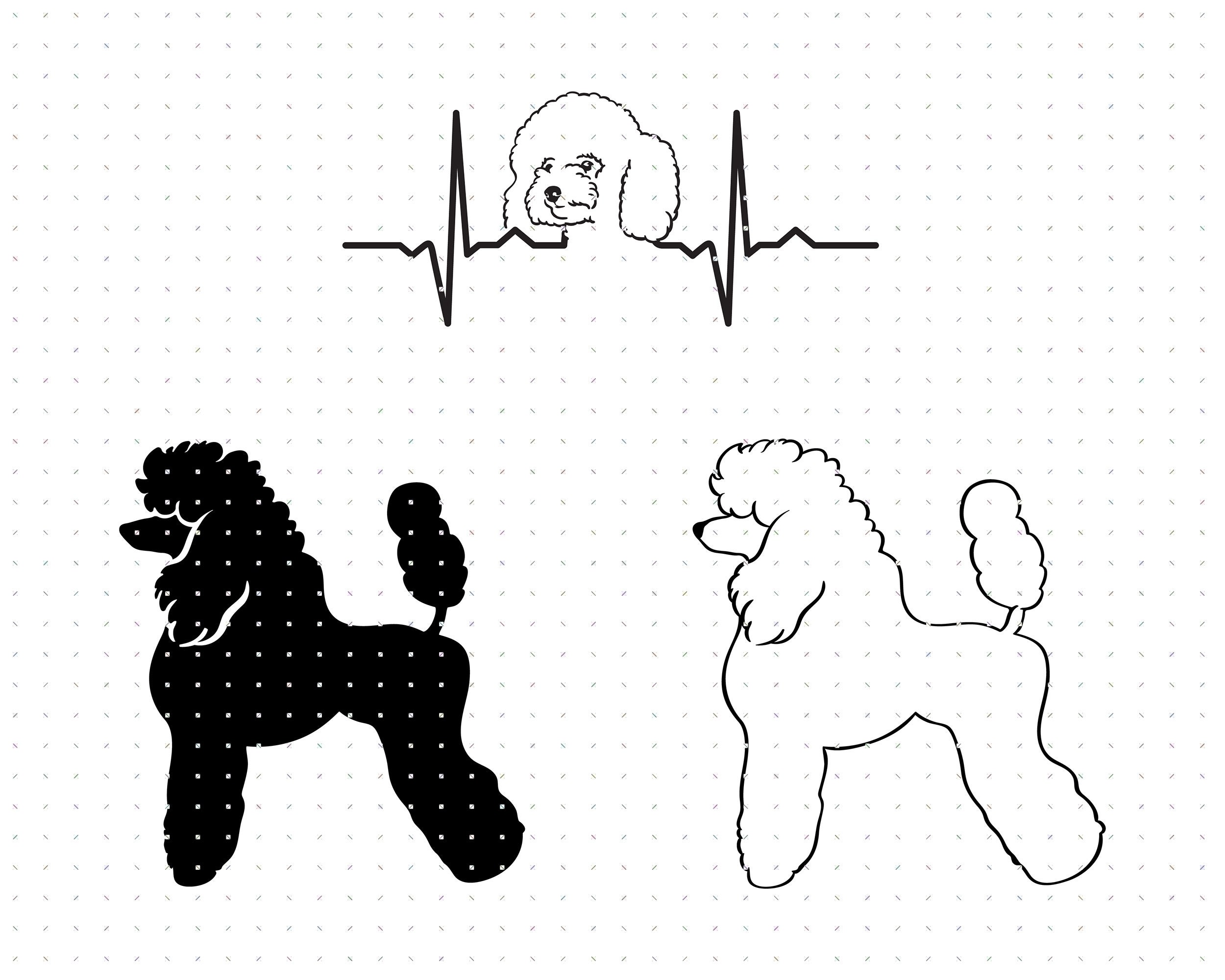 Poodle Heartbeat Svg Cute Toy Poodle Clipart Dog Png Dxf - Etsy UK