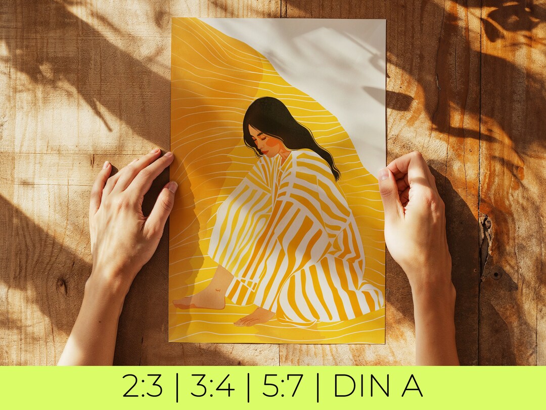 Poster Mockup With Person Laying Down Flatlay Poster Mockup Table ...