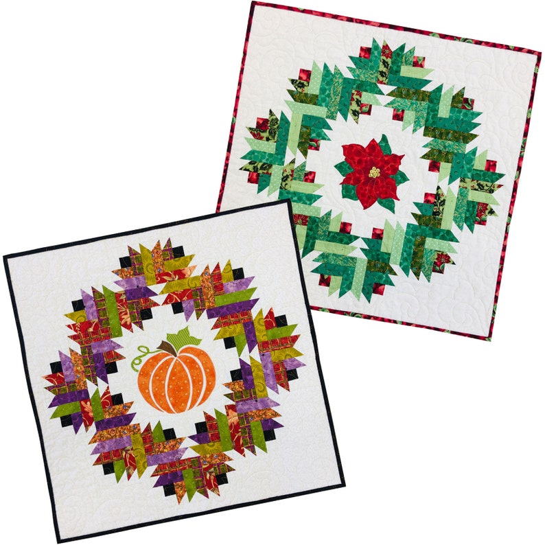 Log Cabin Wreath Quilt Pattern - Etsy