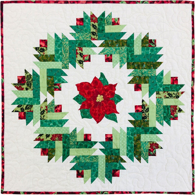 Log Cabin Wreath Quilt Pattern - Etsy