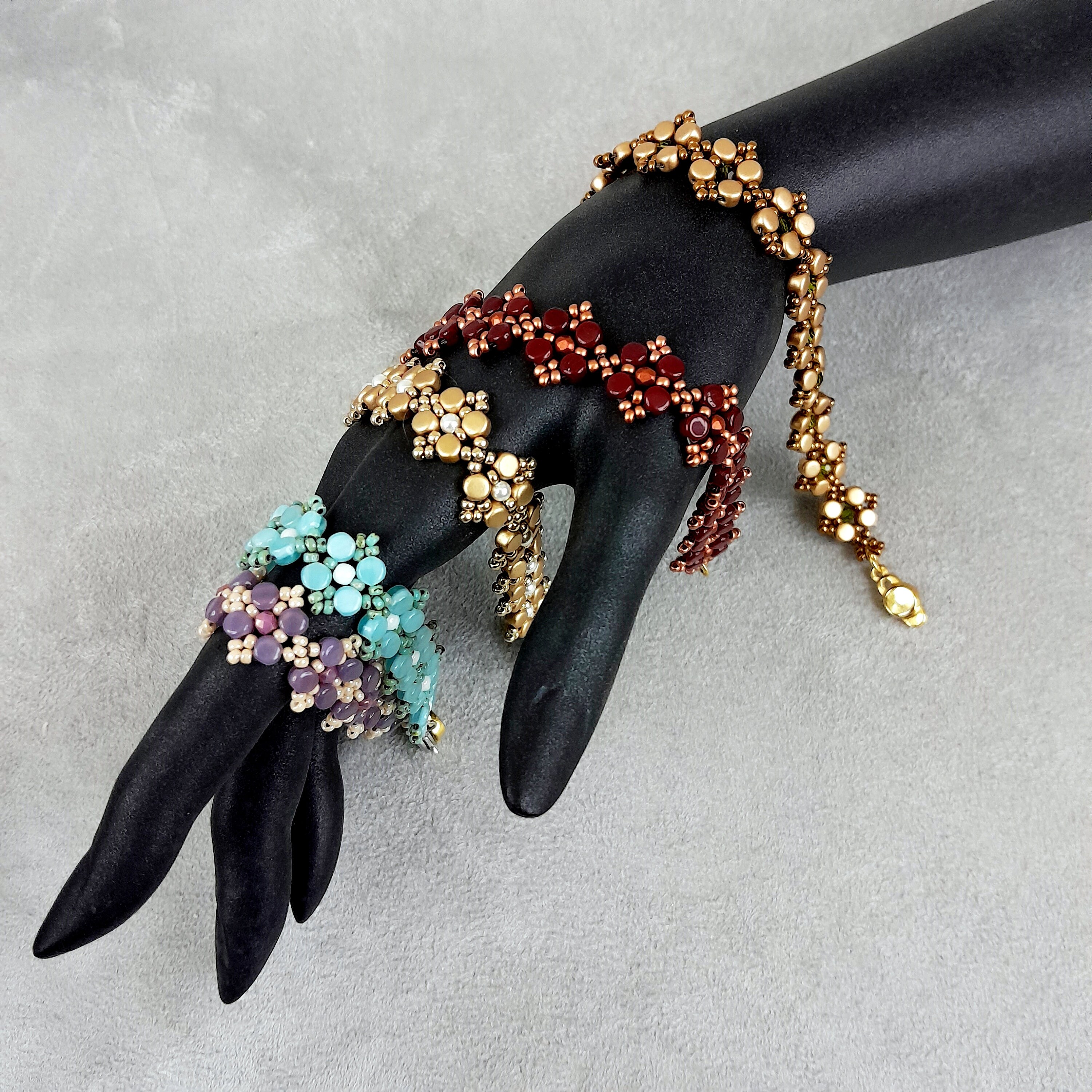 Step-by-step Tutorial for Beginners, Bracelet Pattern With Kalos Par ...