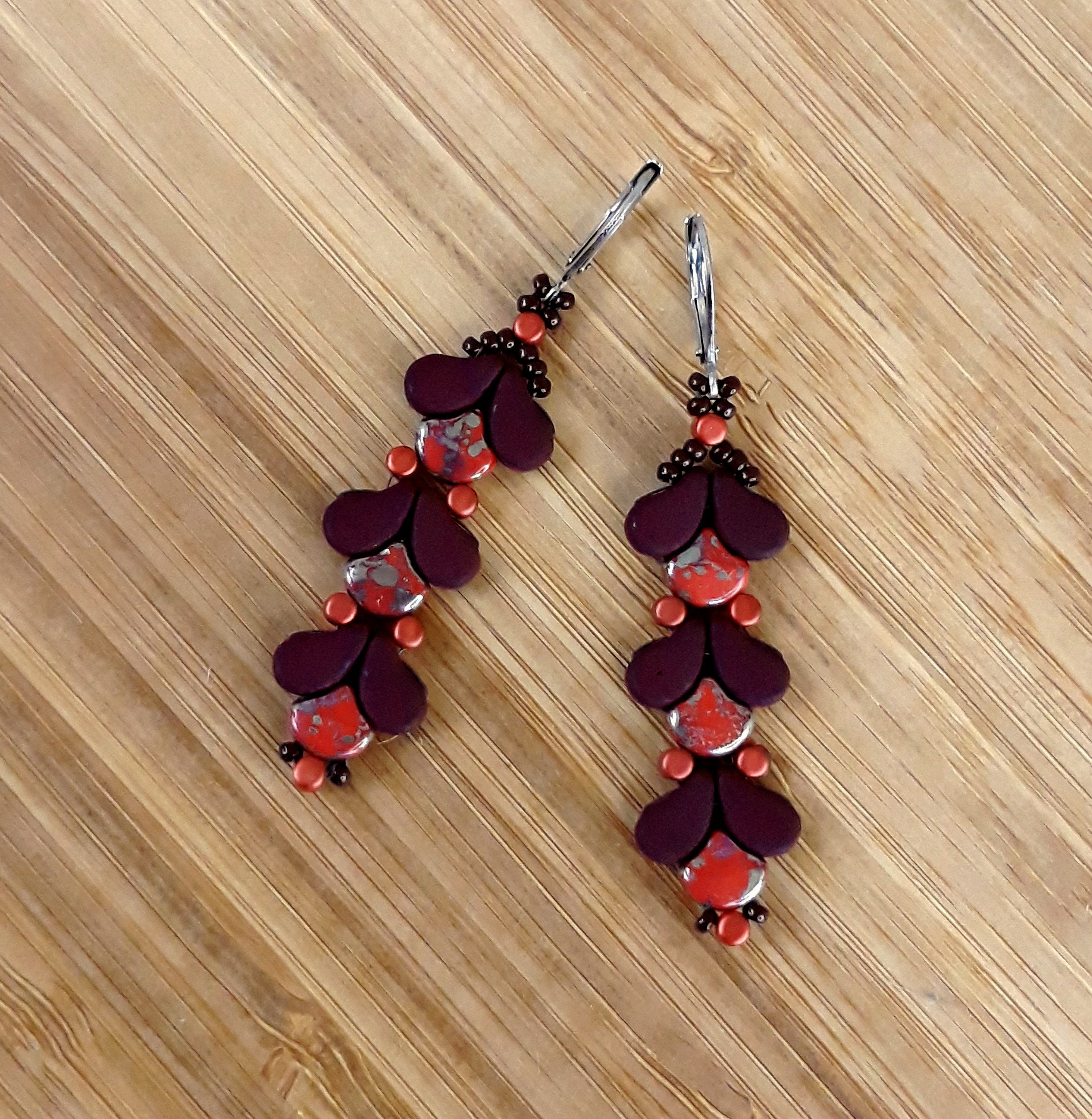 Easy Beading Pattern Long Dangle Earrings - Etsy