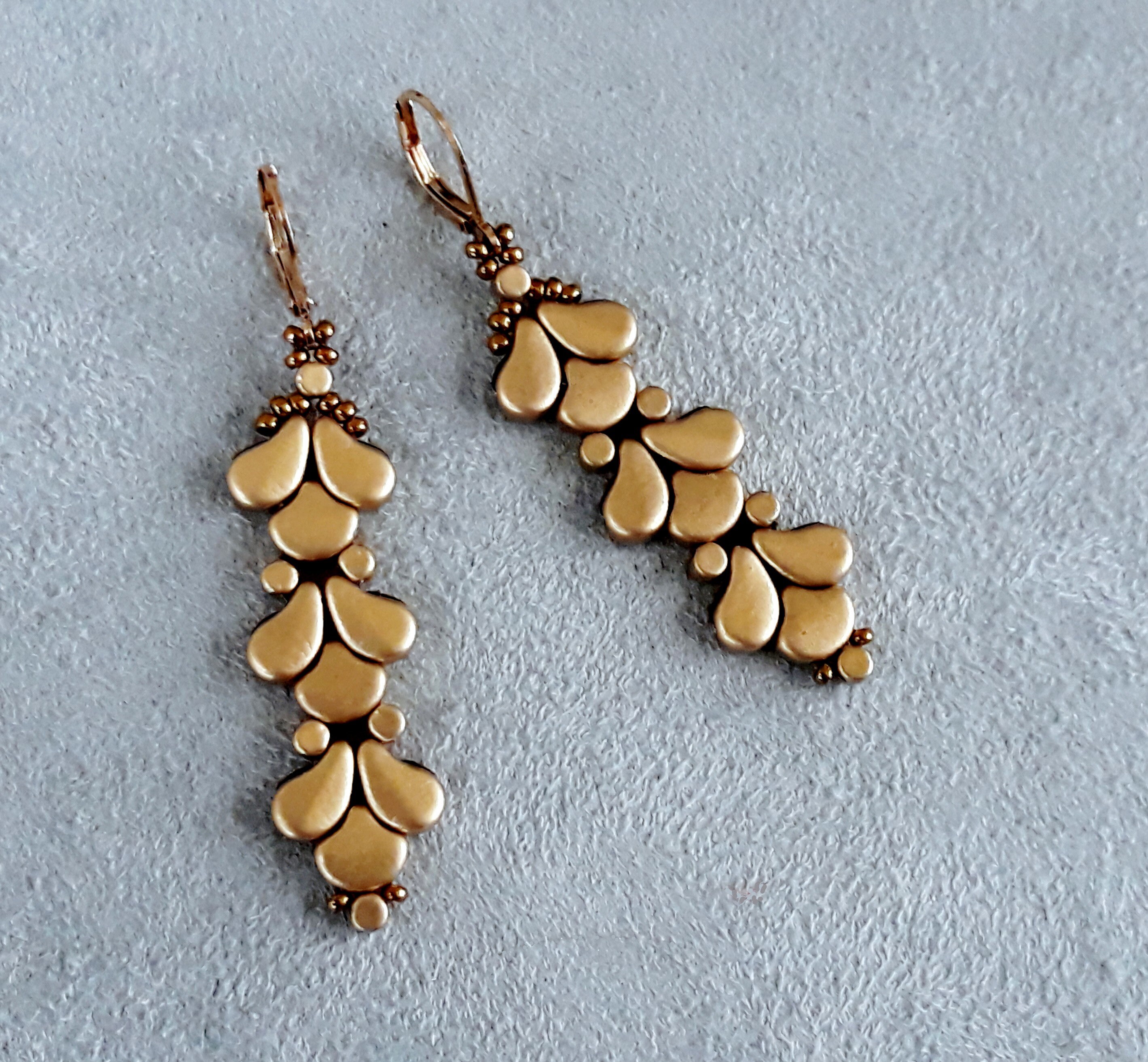 Easy Beading Pattern Long Dangle Earrings - Etsy