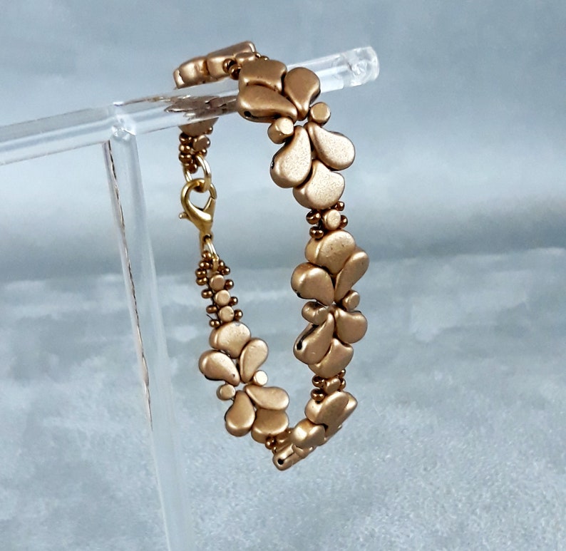 Beading Pattern Ginko Bead Paisley Bead Bracelet Easy - Etsy