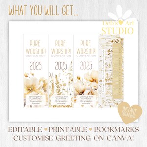 2025 Pure Worship Convention Editable Bookmark JW Gifts Jehovah's ...