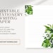 Tropical Greenery Printable Letter Writing Paper (PDF & JPEG) - Etsy