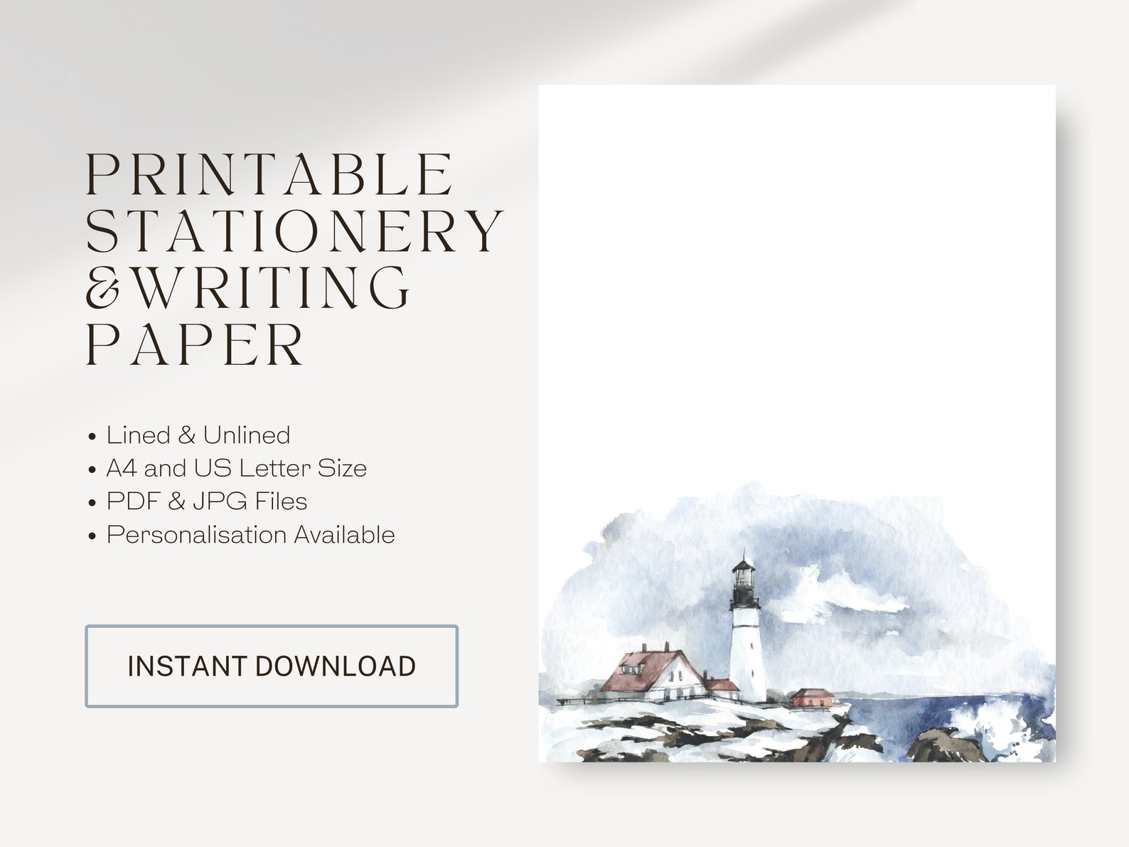 Printable Letter Writing Paper | Notepaper | Ocean Seascapes - Etsy
