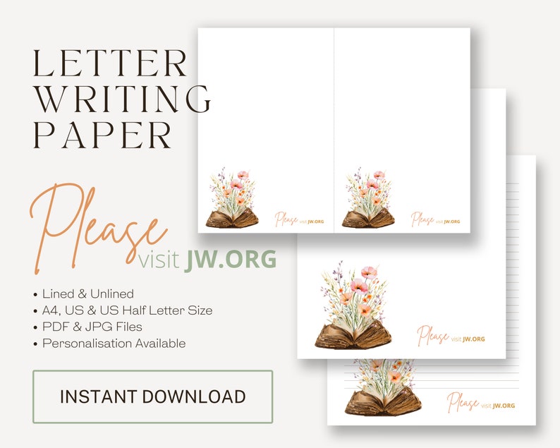 Visit Jw.org, JW Letter Writing | Jehovah's Witnesses | Letterheads ...