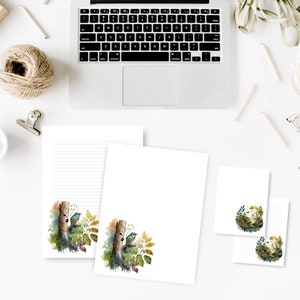 Printable Letter | Forest With Birds | Letter Writing Paper | Notepaper ...