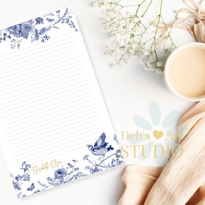 Blue Flower Letterhead Template | JW Letter Writing Stationery | Self ...