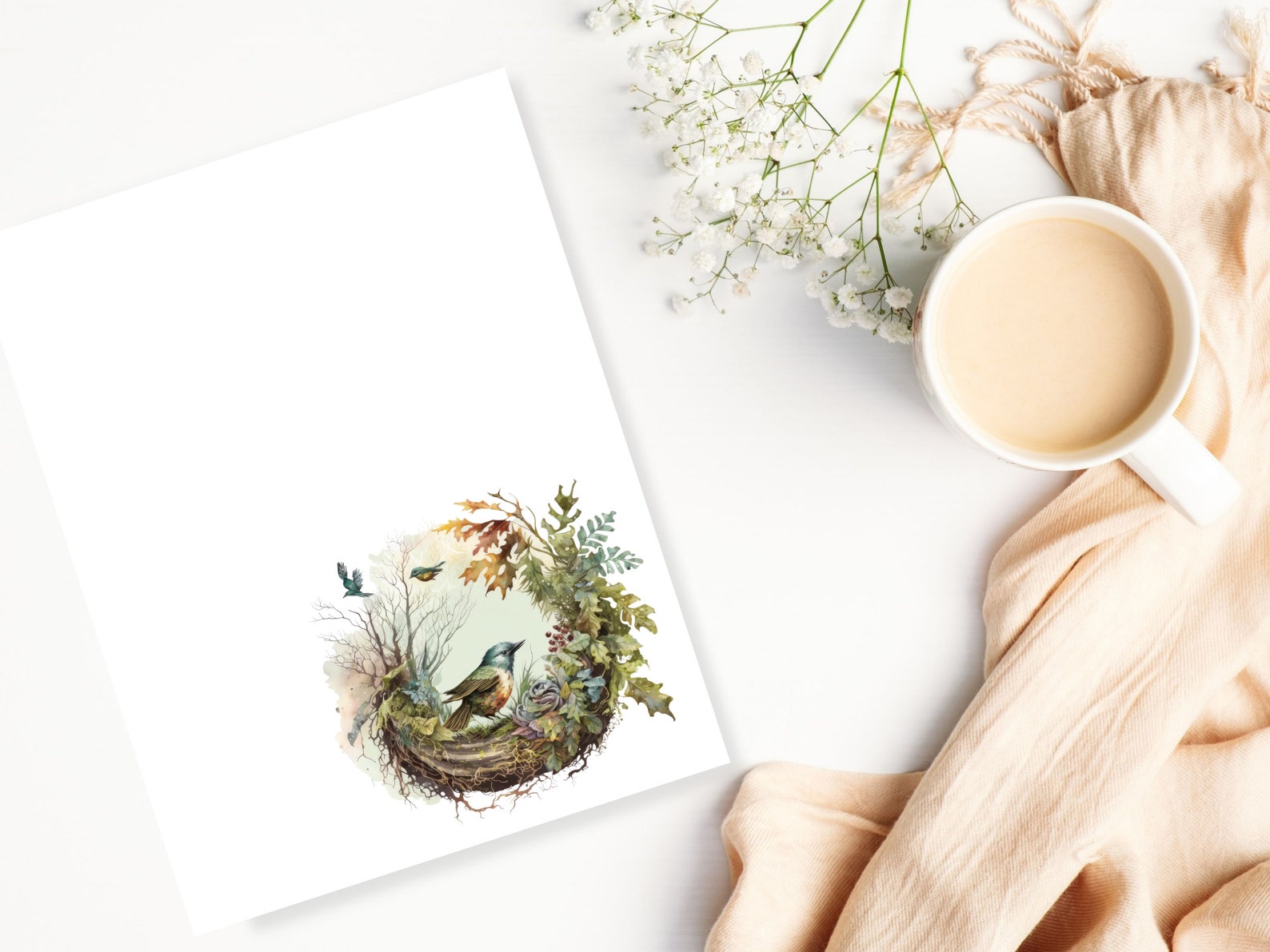 Printable Letter | Forest With Birds | Letter Writing Paper | Notepaper ...