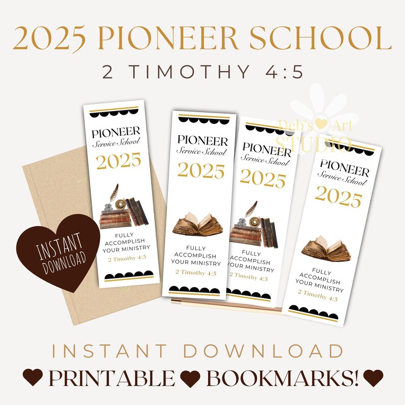 Pioneer School 2025 Bookmarks: Vintage Style Brother Gifts (PDF) - Etsy