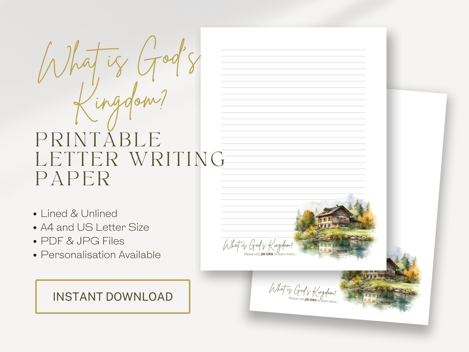 God's Kingdom, JW Letter Writing Paper | Special Campaign | JW ...