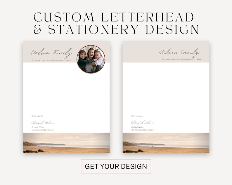 Custom Letterhead Design: Personalized Business Stationery (digital ...