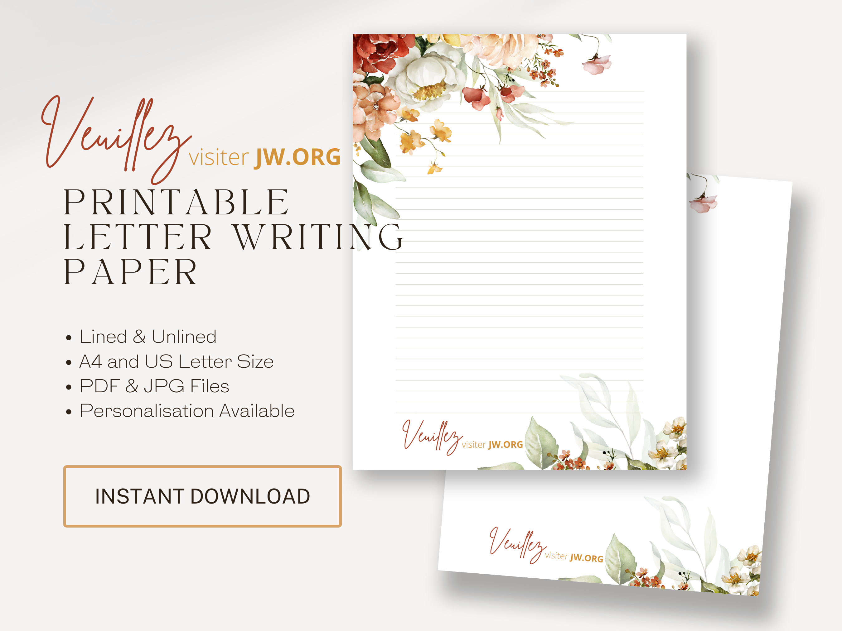 Visit Jw.org, Letter Writing Template Jehovah's Witnesses French JW ...