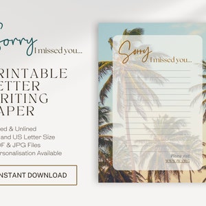 JW Return Visit Notes: Nature Letter Writing Paper (digital Download ...