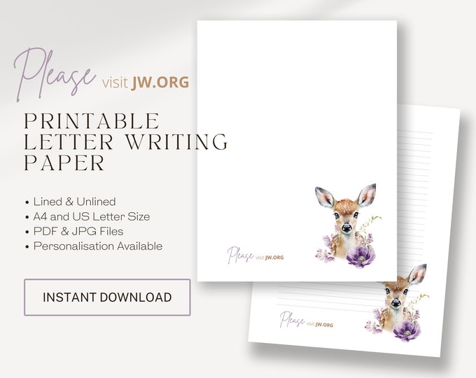 JW Penguin Digital Letter Writing Templates - Lined & Unlined With and ...