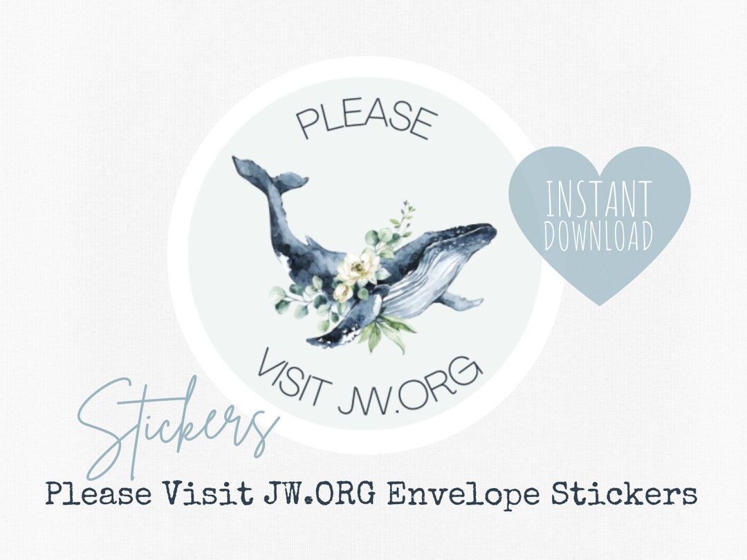 Please Visit Jw.org Envelope Stickers Ocean Fauna and Flora JW Letter ...