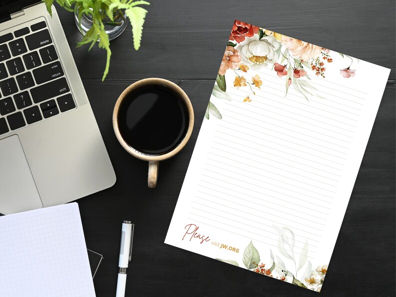 Bright Botanicals Letter Writing Paper: JW Printable (digital Download ...