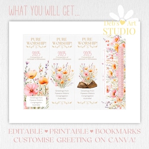 2025 Pure Worship Convention Editable Bookmark JW Gifts Jehovah's ...