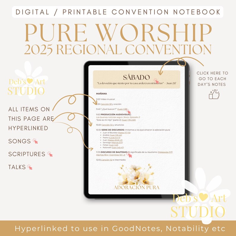 Spanish Convention Notebook 2025: JW Printable, Goodnotes (digital ...