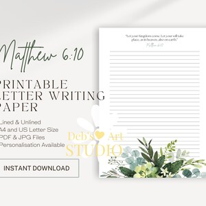 Matthew 6:10 JW Letter Writing Paper | Printable Letterhead | Letter ...