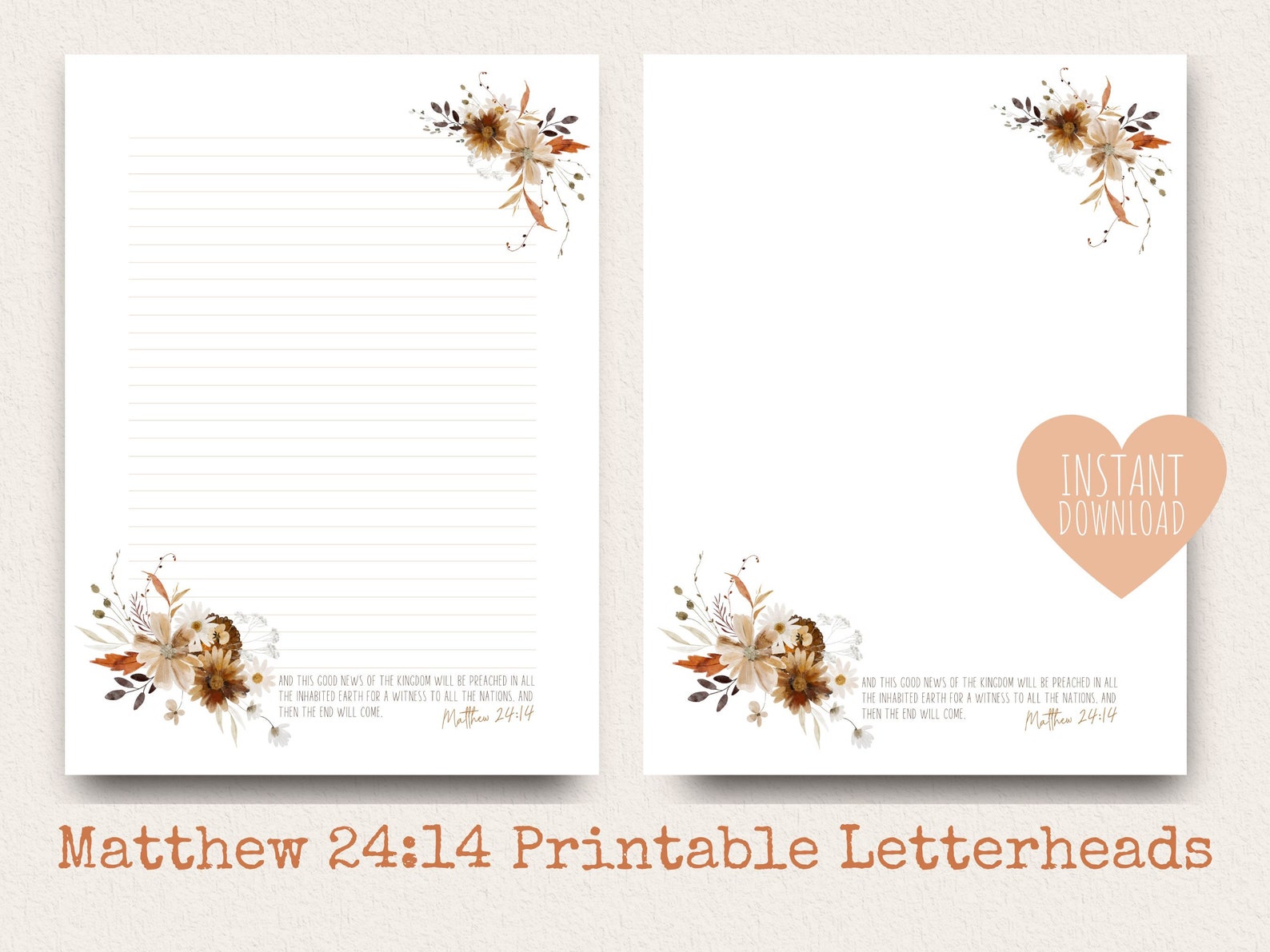 Matthew 24:14 JW Letter Writing Paper JW Letter Writing - Etsy