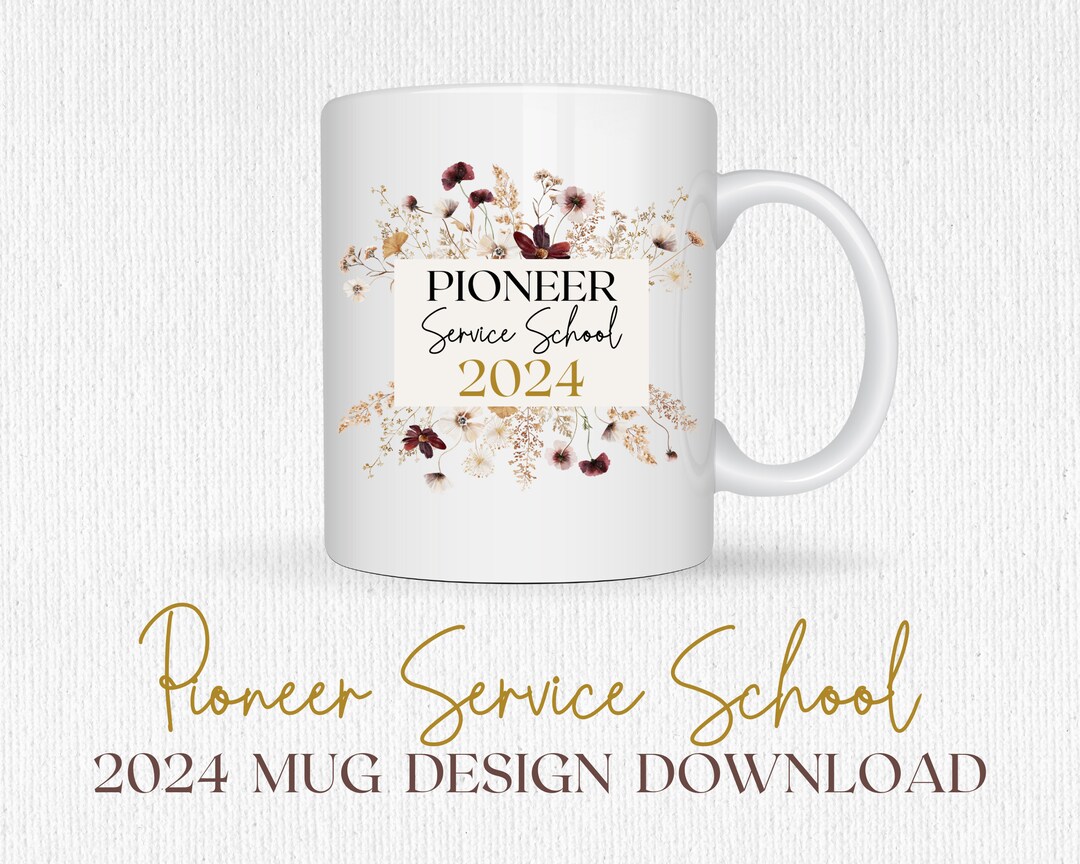 Pioneer School 2024 JW Pioneer Gifts Mug Design Boho Wildflowers JW ...