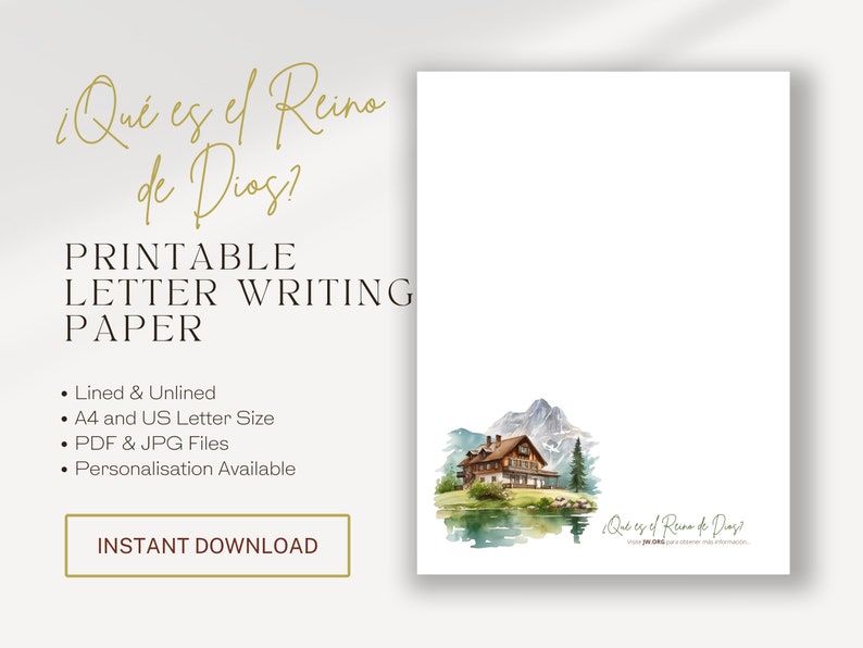 God's Kingdom, JW Letter Writing Paper | Special Campaign | Spanish ...