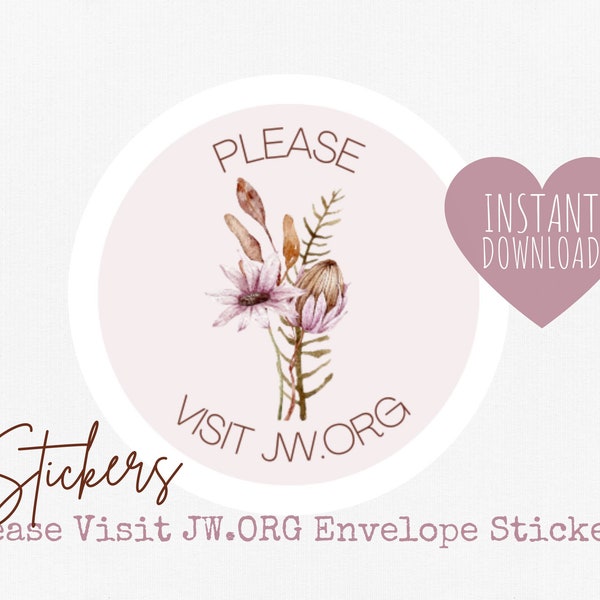 Jw Letter Envelope Stickers - Etsy