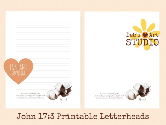 John 17:3 Everlasting Life JW Letter Writing Template - Etsy