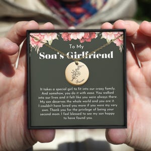 To My Son’s Girlfriend Necklace, Son's Girlfriend Christmas Gift, Sons ...