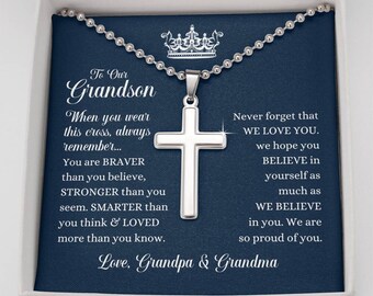 Grandson Cross Necklace - Etsy
