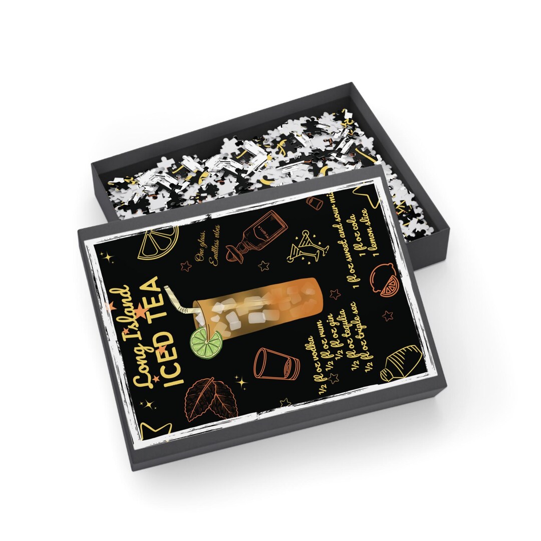 Long Island Iced Tea Cocktail Puzzle Retro Drink Recipe Jigsaw Gift for ...
