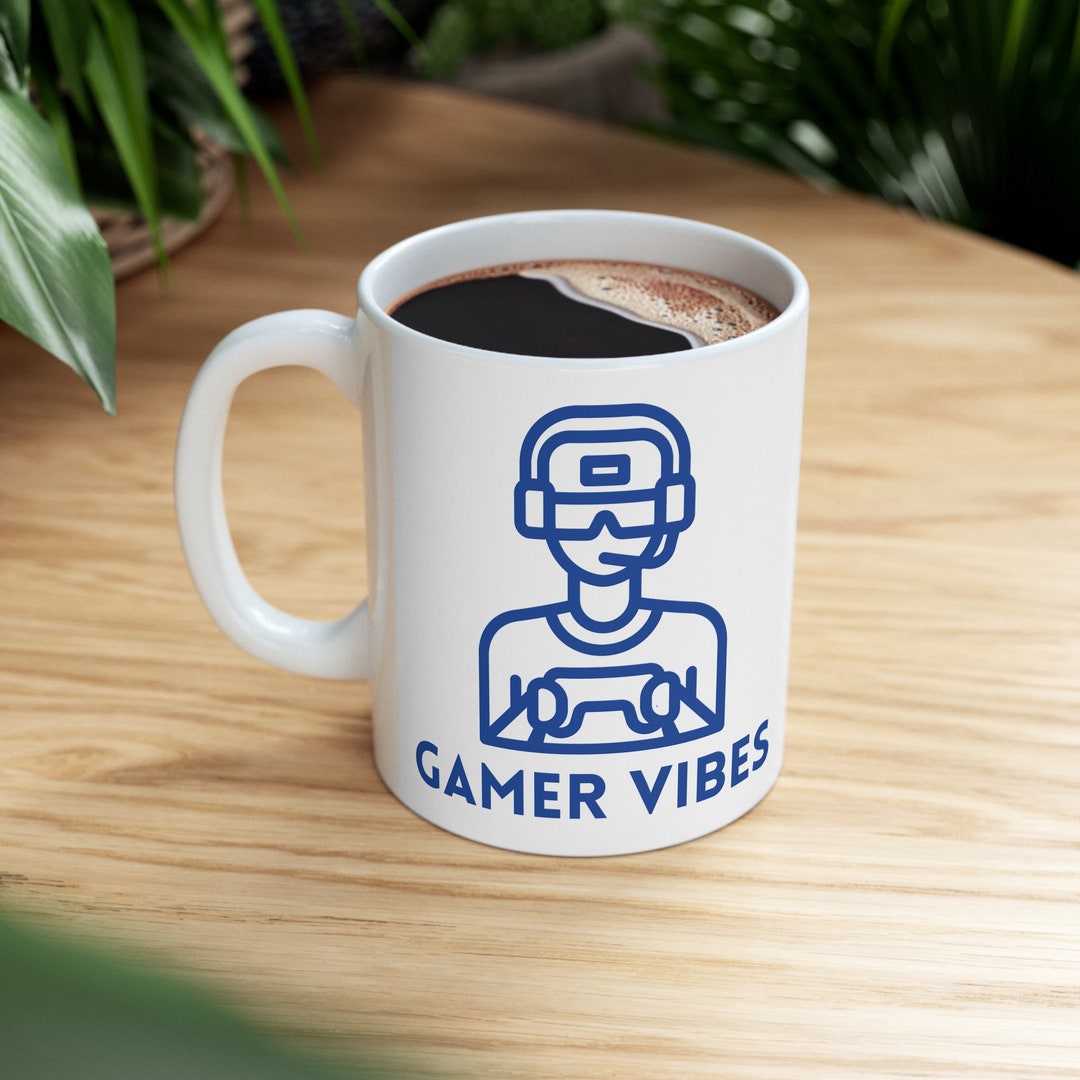 Mens Gamer Vibes Humor Saying Graphic Tea Cup Man Silly Funny Online ...
