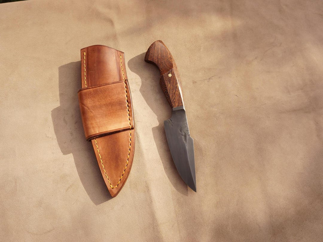 Hand Forged Integral Bushcraft Knife From One Piece of 52100 Steel ...