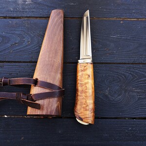 Mansi Knife Handmade From Traditional Materials 52100 Blade With Fuller ...