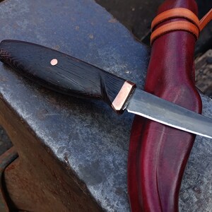 Sloyd Wood Carving Knife Bushcraft Knife Wenge Wood Handle Puukko Knife ...